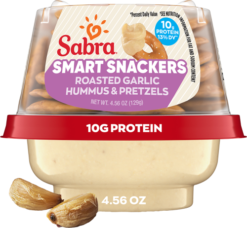 Sabra Snackers Roasted Garlic Hummus with Pretzels | Sabra
