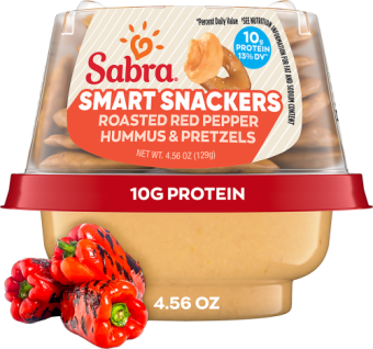 Sabra Snackers Roasted Garlic Hummus with Pretzels | Sabra